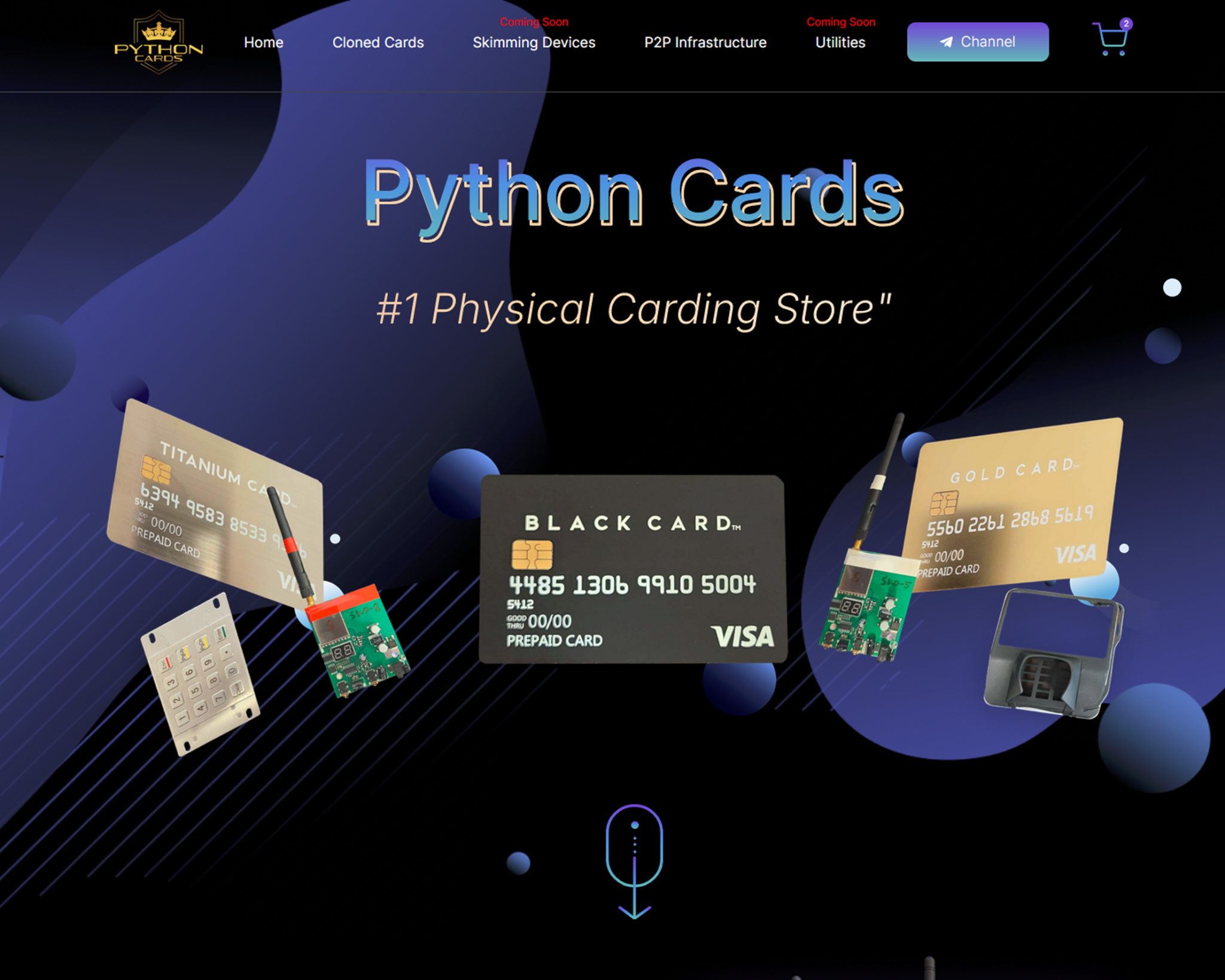 Python Cards: Dark Web Carding Store with Wide Carding Range