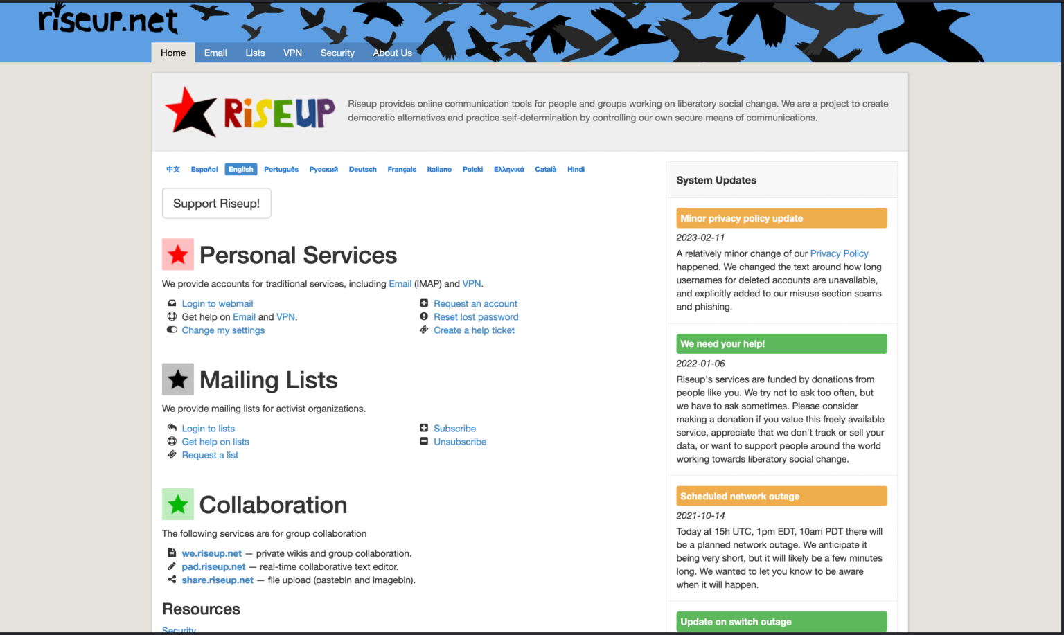 Championing Privacy: The RiseUp Tor Service