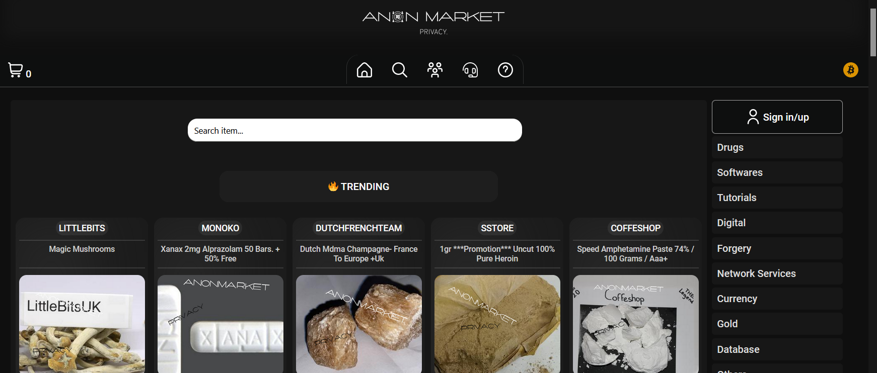 Anon Market - torlinks