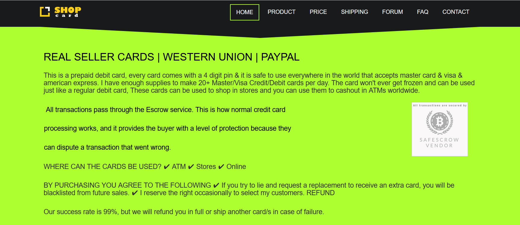 SHOP CARD - torlinks